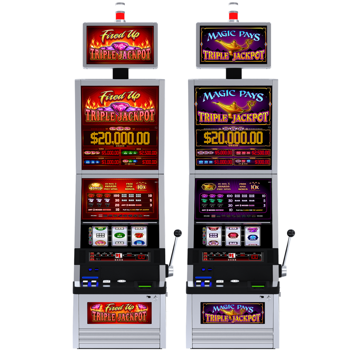 Magic Pays Triple Jackpot & Fired Up Triple Jackpot - Everi