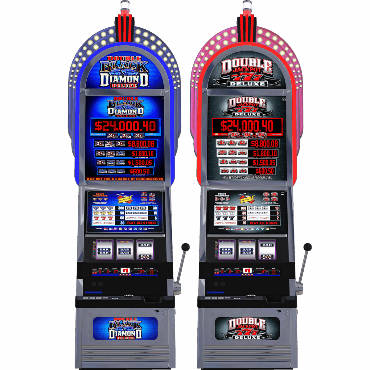 Double Black Diamond Deluxe™ & Double Jackpot 777 Deluxe™ - Everi